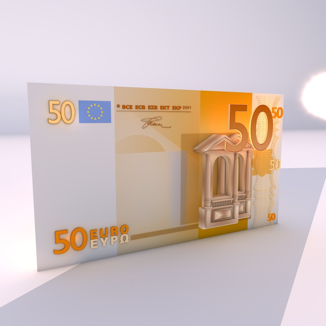 3d Model 50 Euro Money