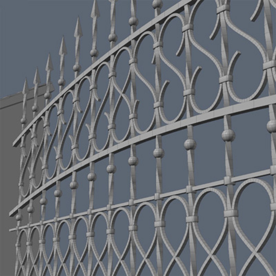 3d model fence exterior visualization