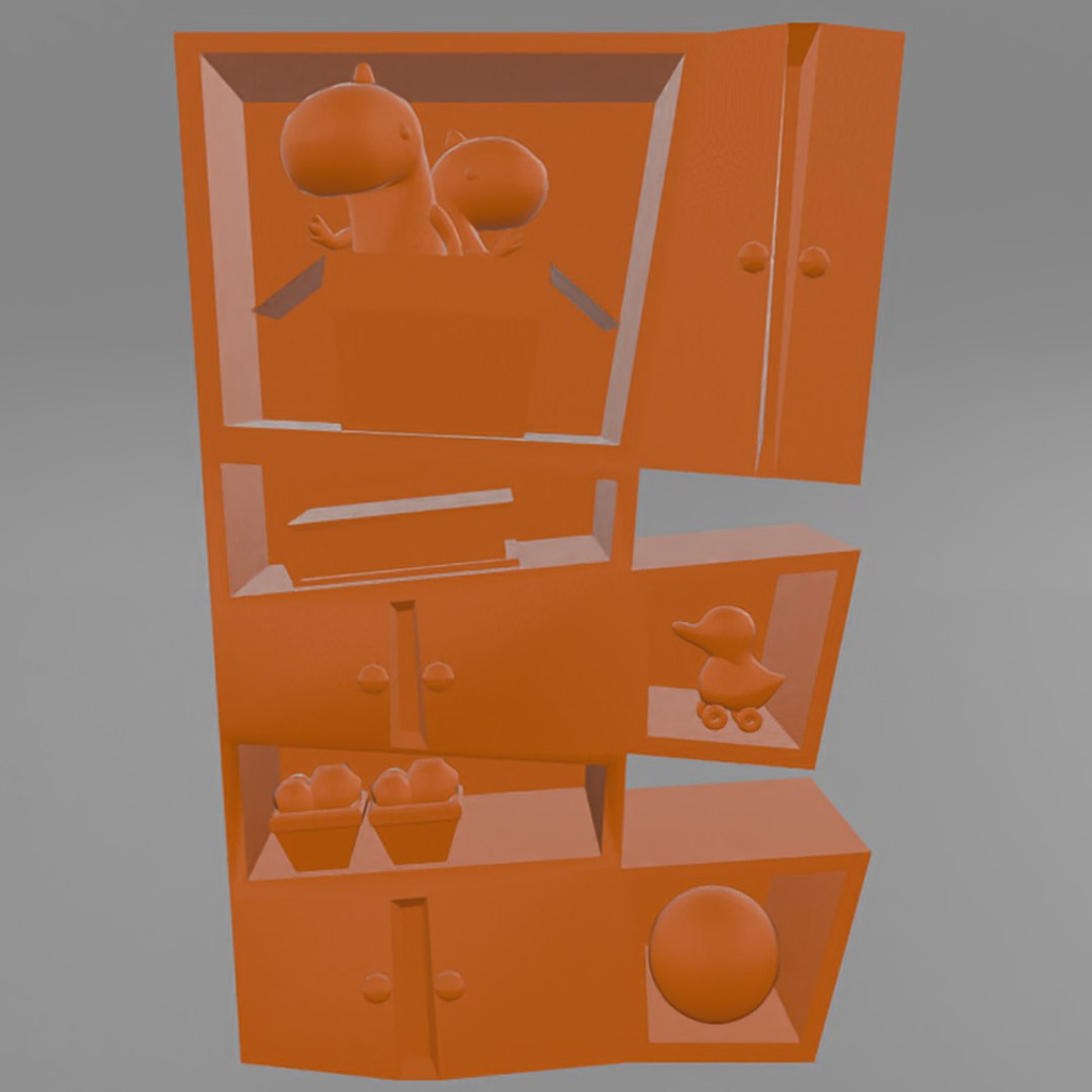 English letter e shelf 3D model - TurboSquid 1546157