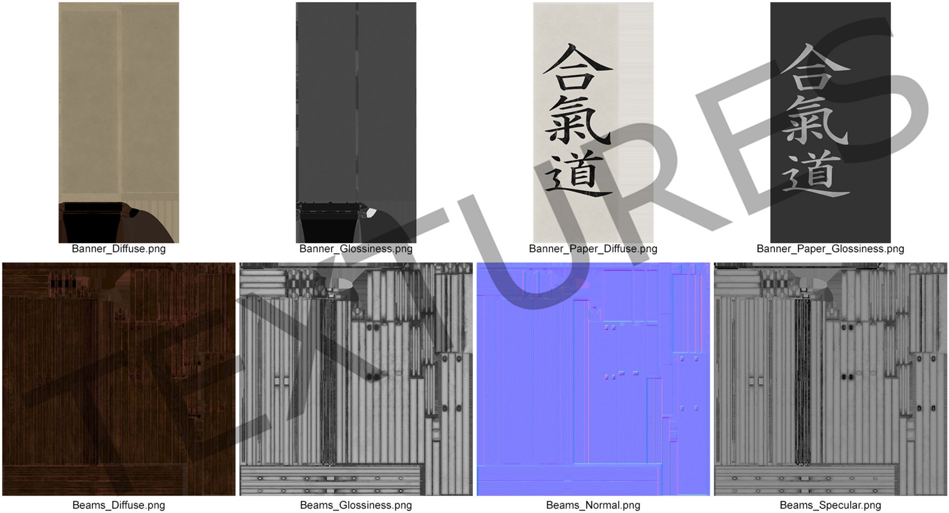3D Wooden Column Banner Japanese Architecture - TurboSquid 1394407