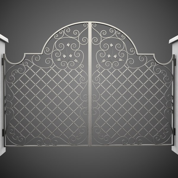 3d model wrought iron gate