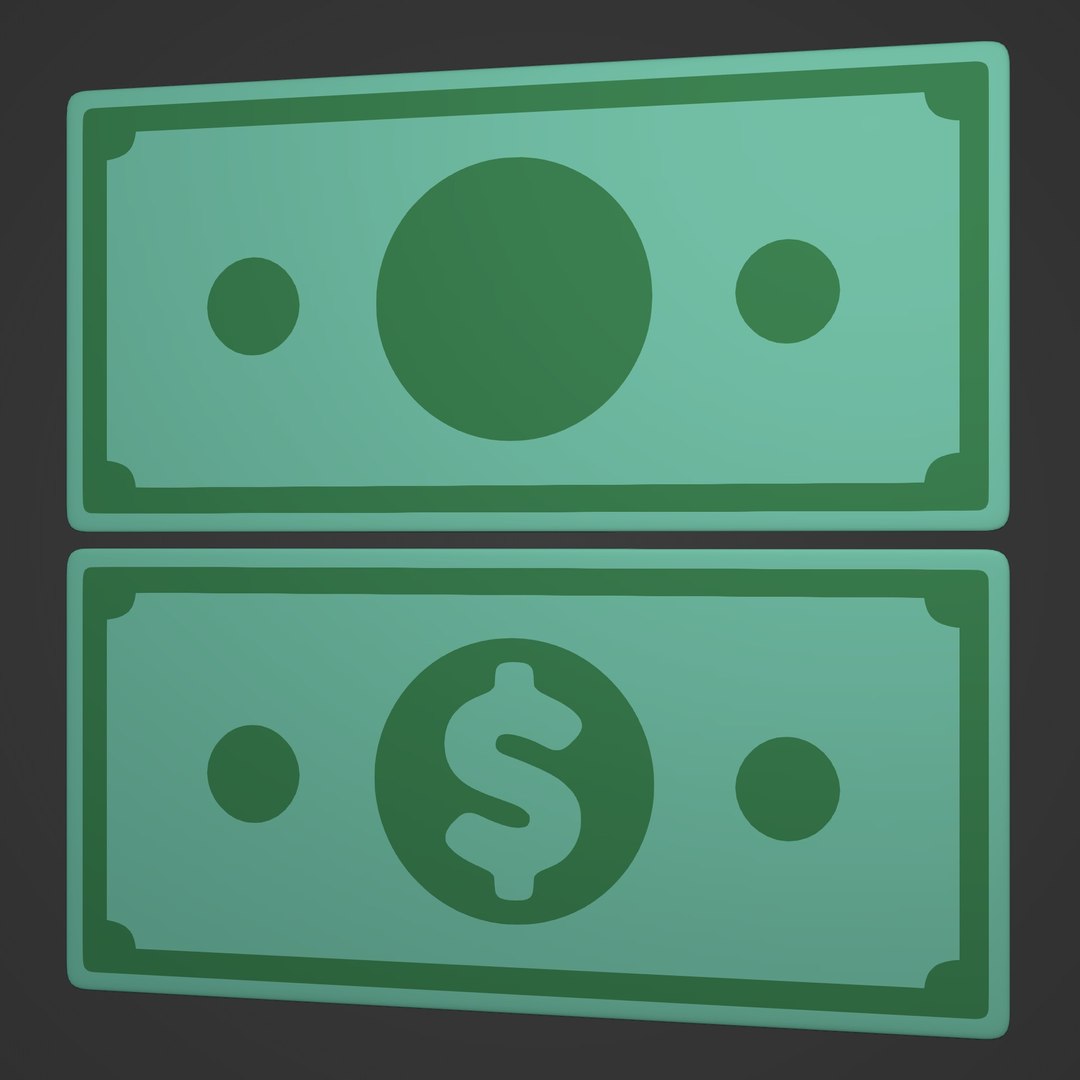 Cartoon Bills Icon 3D model - TurboSquid 2010104