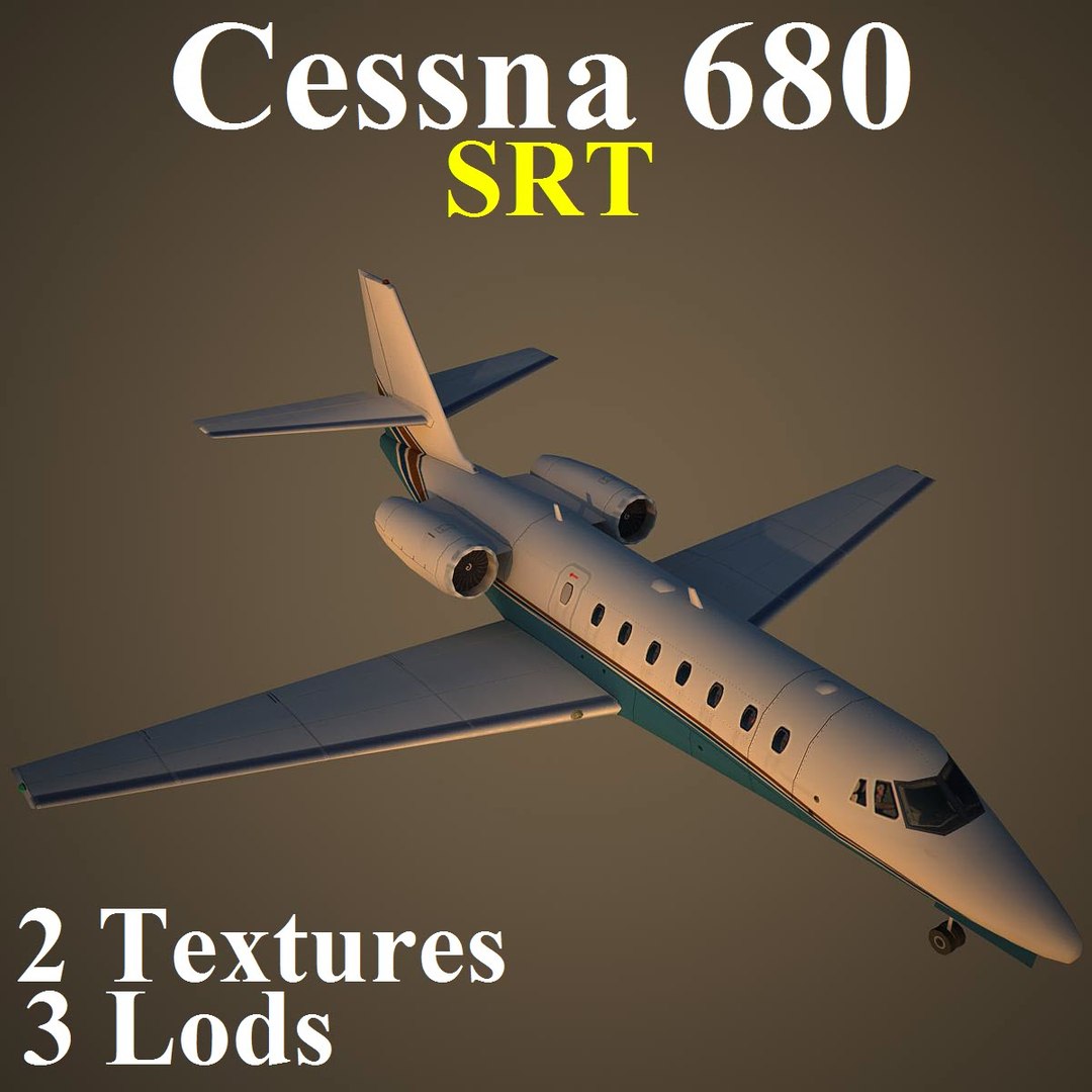 3d Cessna 680 Srt Aircraft Model