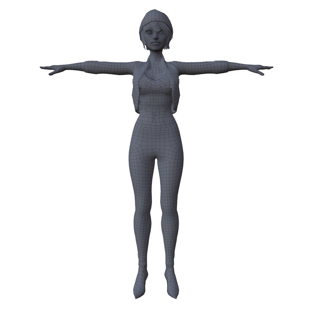 Girl Female Woman 3d Model