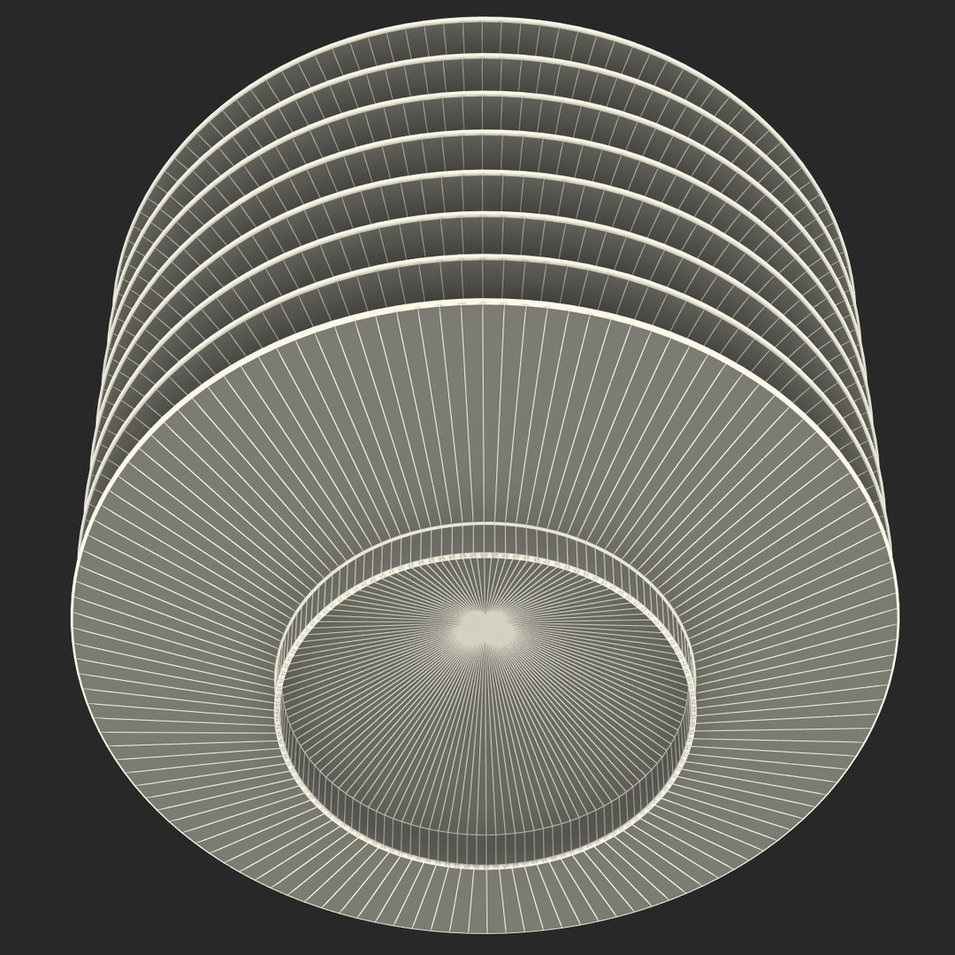 3d spinning plates set model