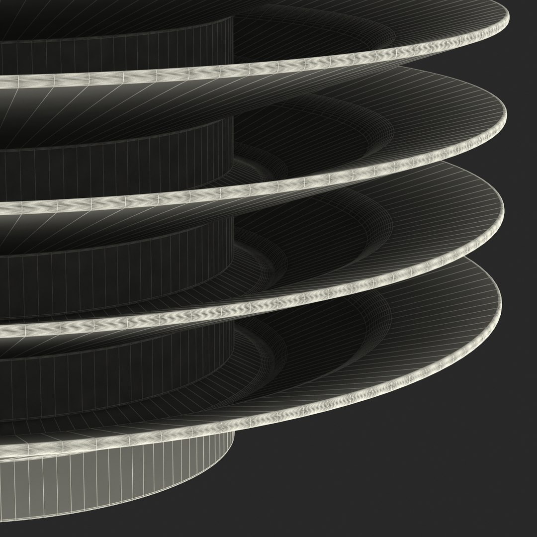 3d spinning plates set model