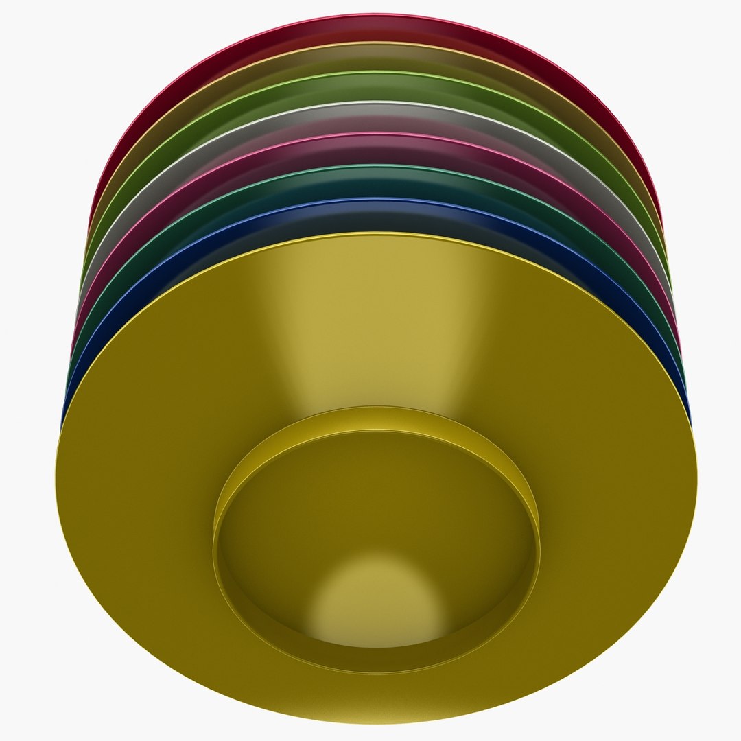 3d spinning plates set model