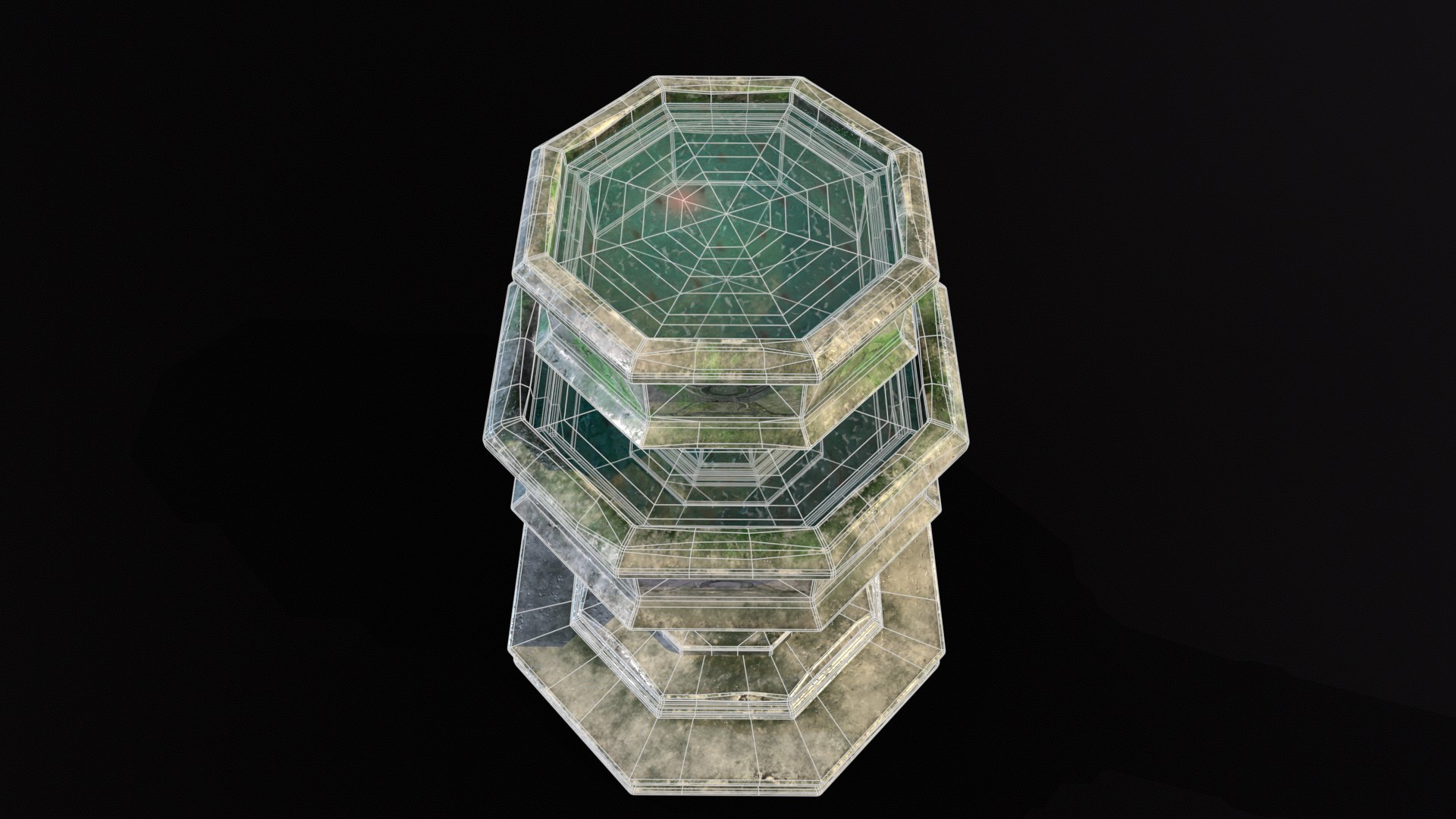 3D Medieval Gothic Octagon Fountain - TurboSquid 2122014