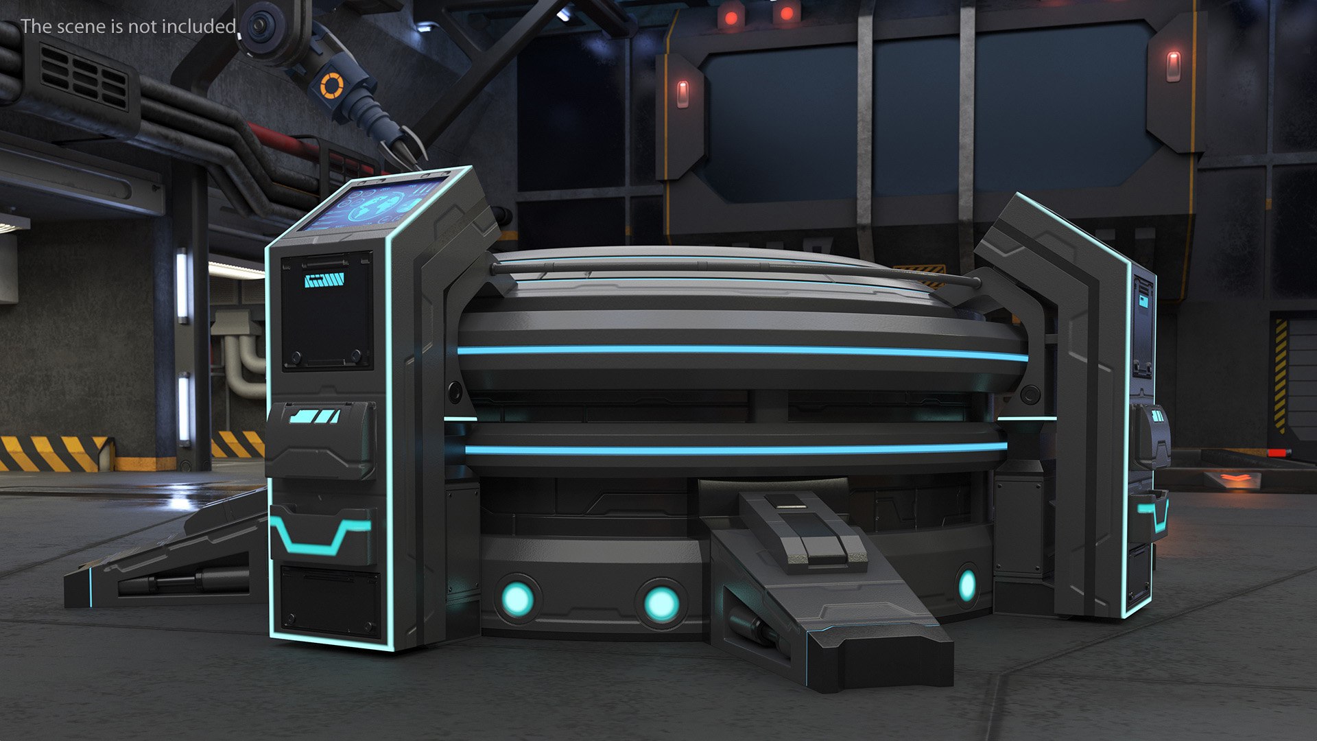 Futuristic Control Panel Black 3D Model - TurboSquid 2292227