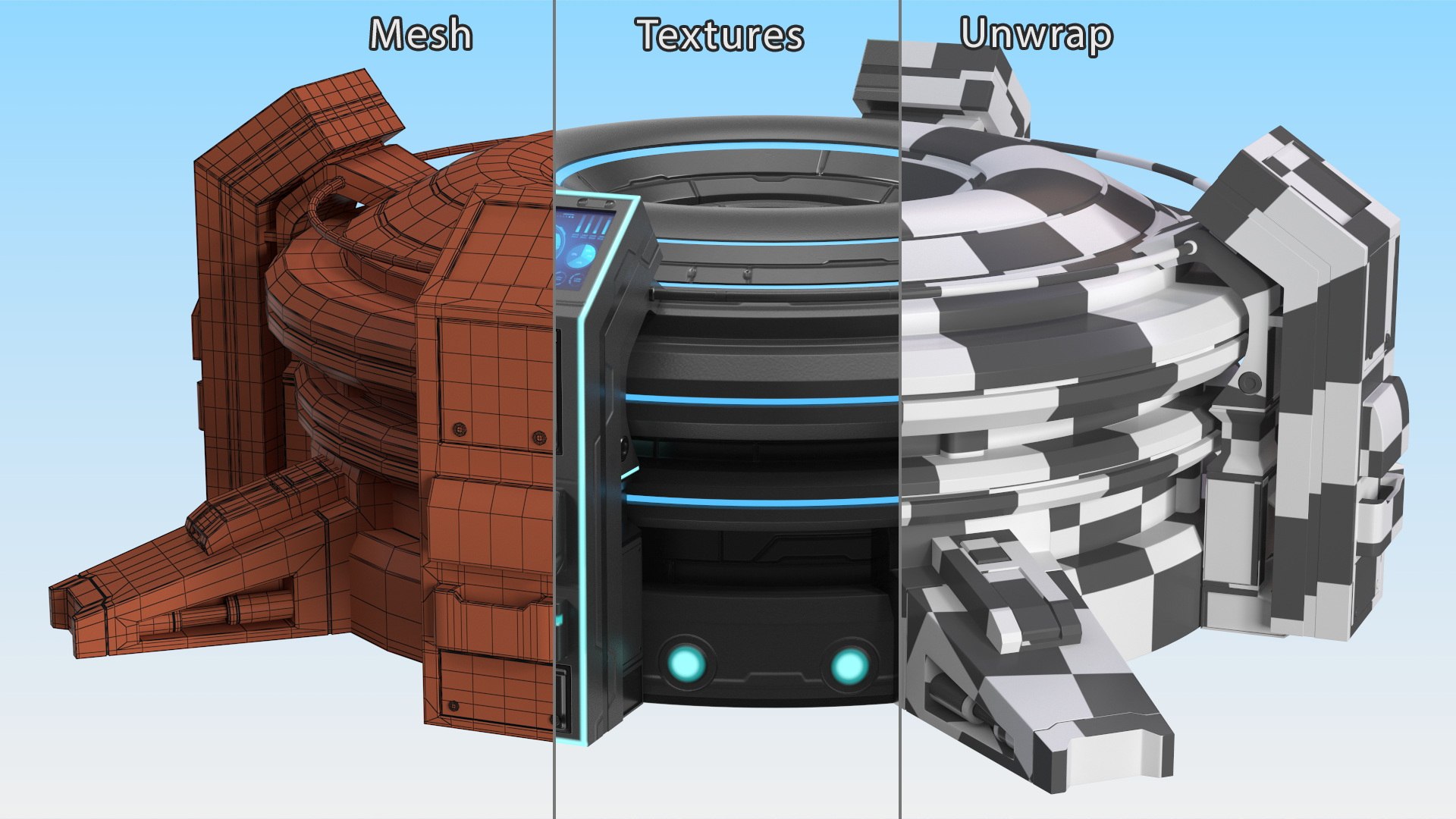 Futuristic Control Panel Black 3D Model - TurboSquid 2292227