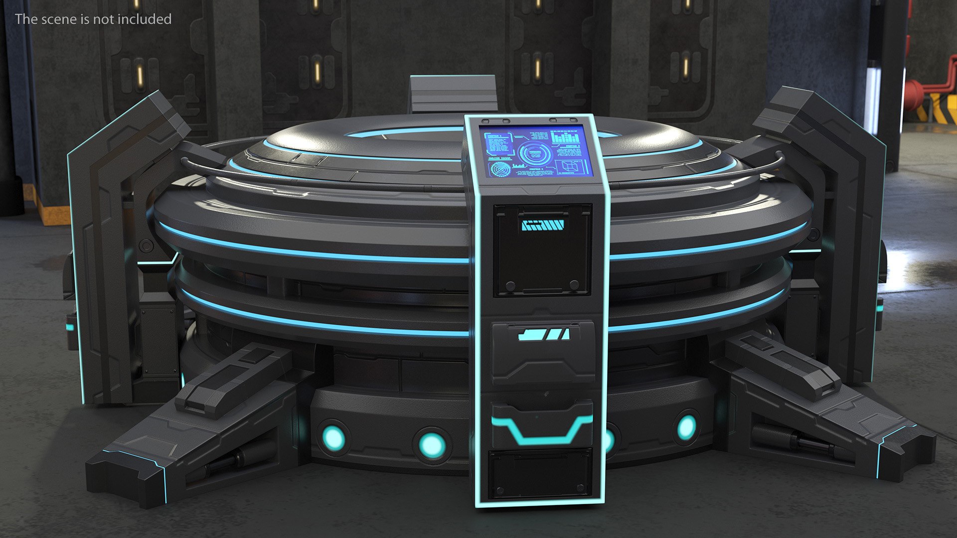 Futuristic Control Panel Black 3D Model - TurboSquid 2292227