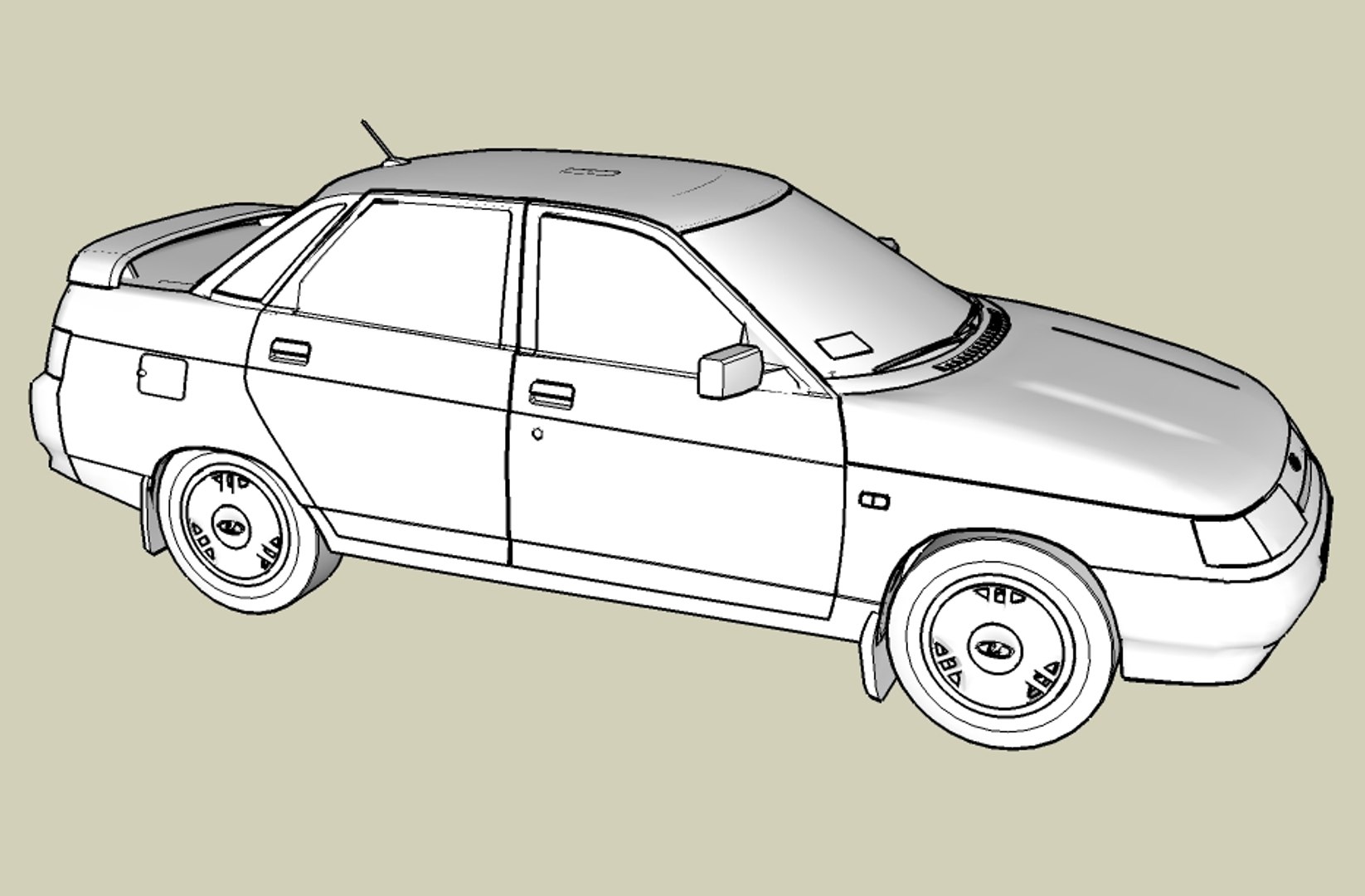Lada 110 Vaz 3d Model