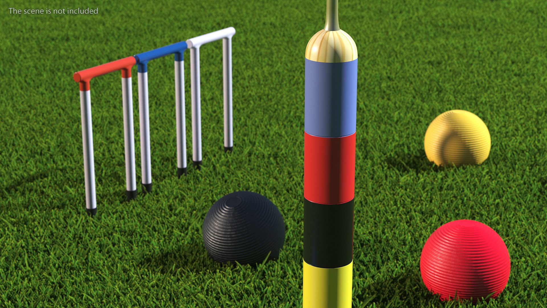 Croquet Central Pegs 3D Model - TurboSquid 2185734