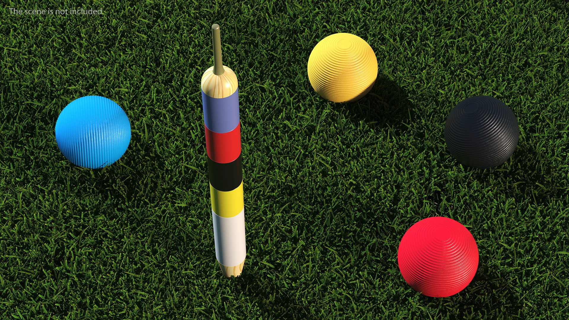 Croquet Central Pegs 3D Model - TurboSquid 2185734