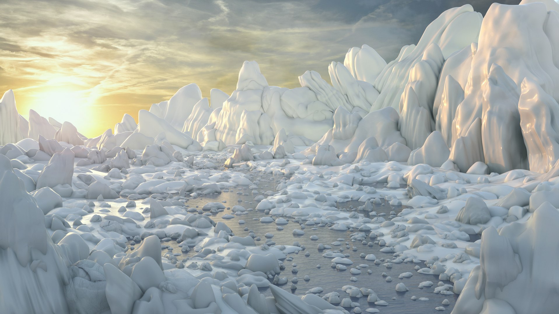 Snow 3D model - TurboSquid 1706869