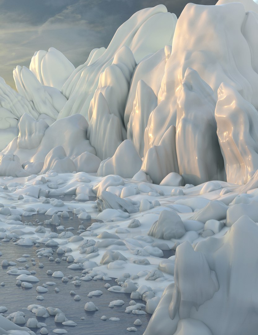 Snow 3D Model - TurboSquid 1706869