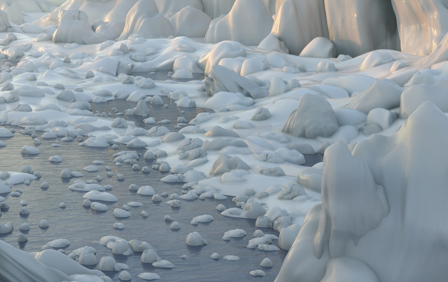 Snow 3D Model - TurboSquid 1706869