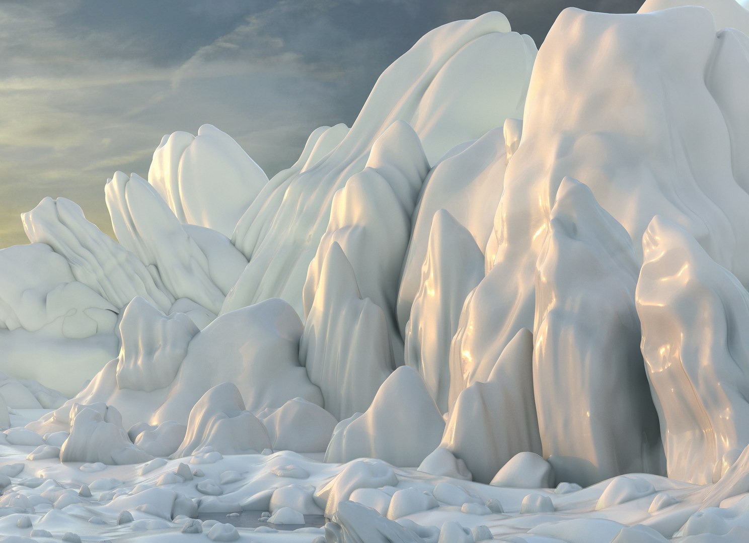 Snow 3D Model - TurboSquid 1706869