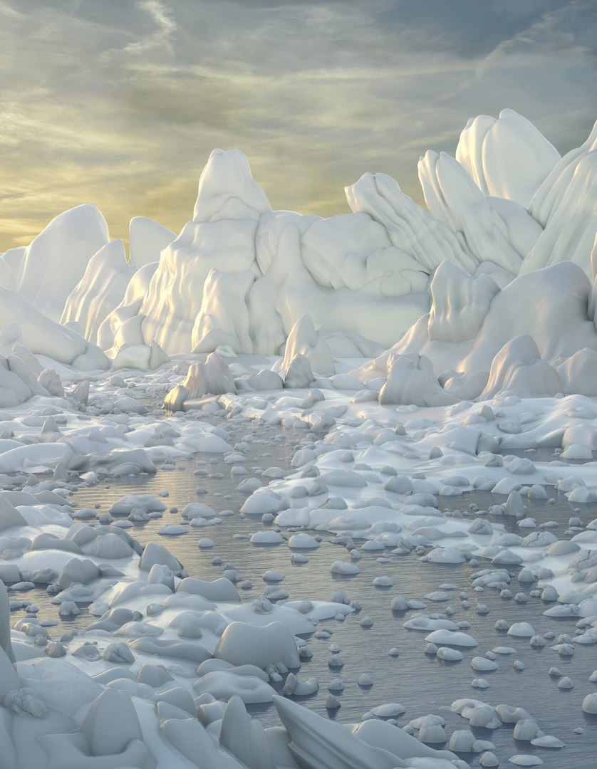 Snow 3D Model - TurboSquid 1706869