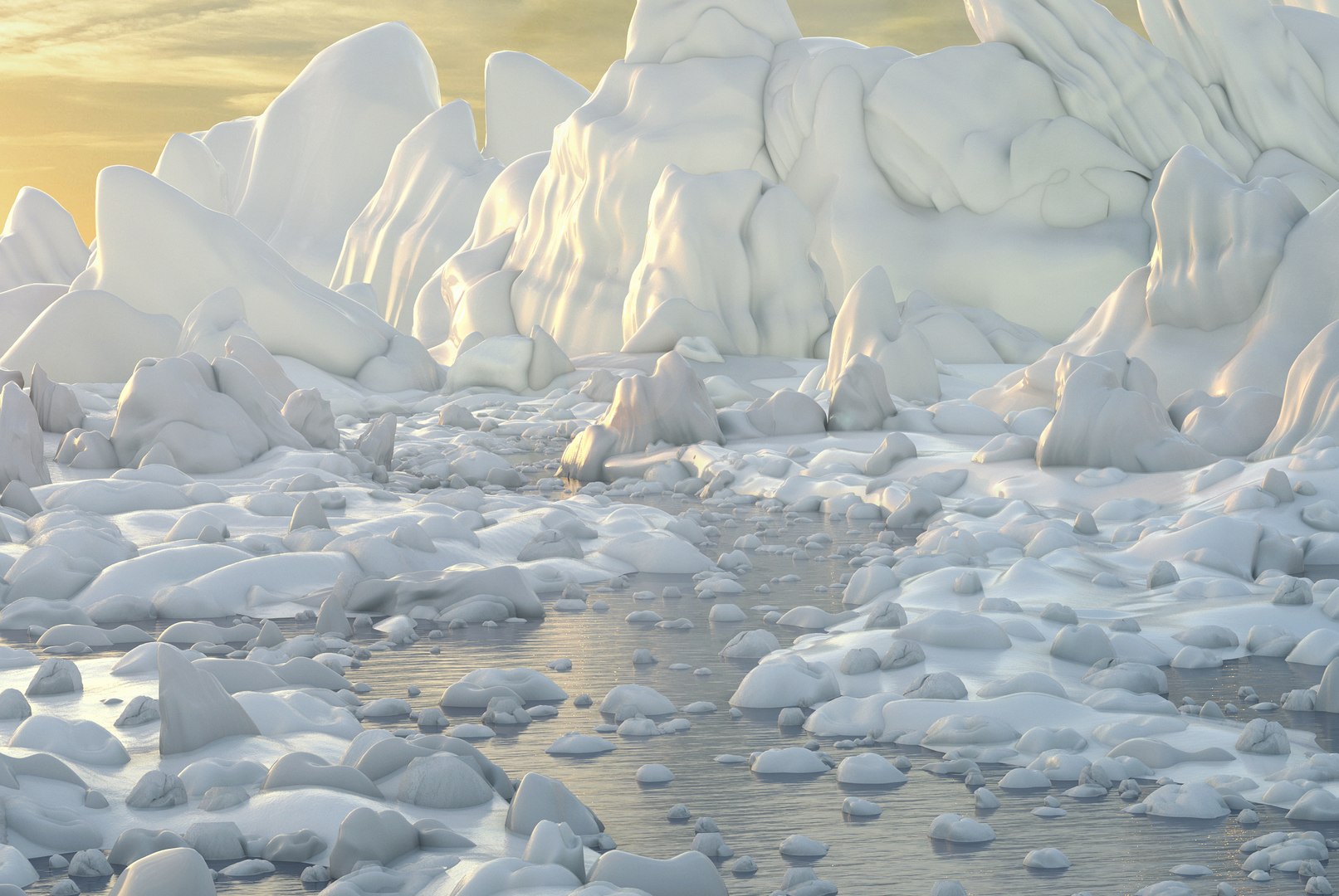 Snow 3D Model - TurboSquid 1706869
