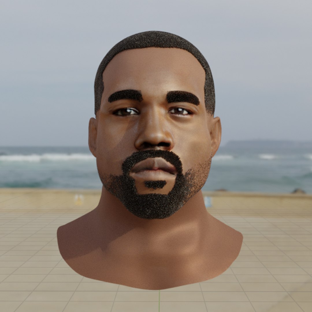 Kanye West Head Model - TurboSquid 2144336