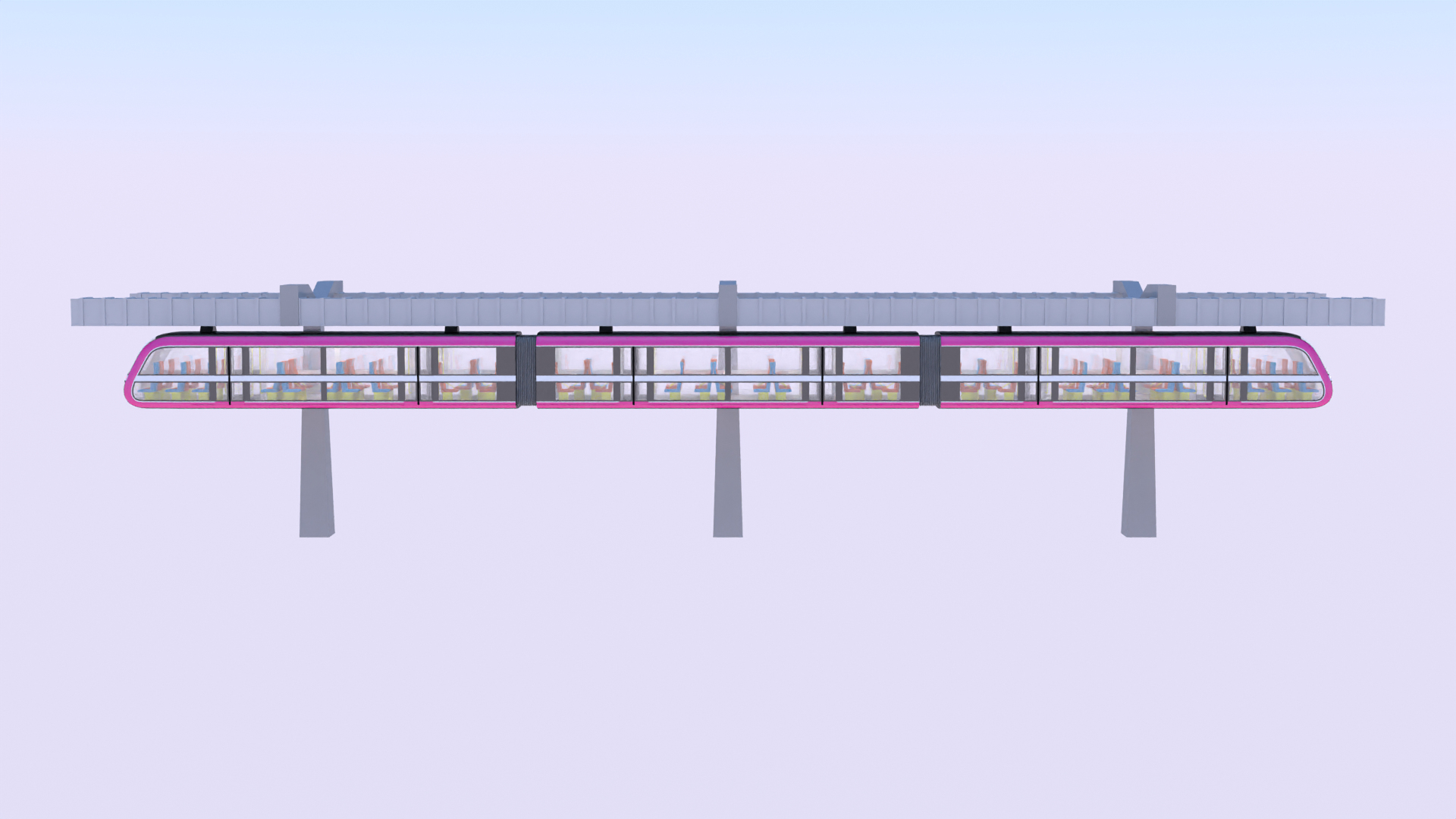 Monorail trains collection 2024 3D model - TurboSquid 2178635