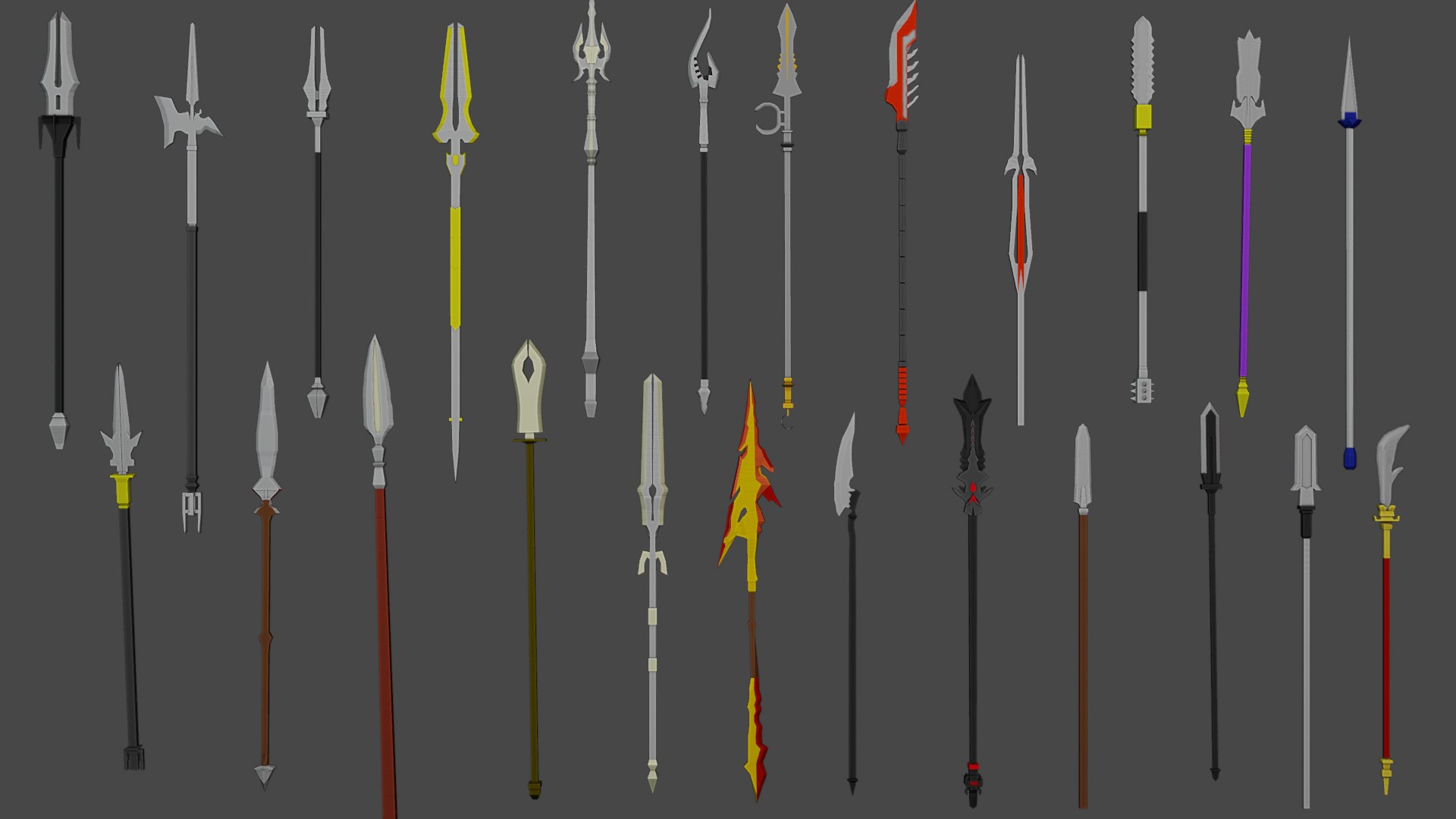 100 Low Poly Weapon Melee Pack 3D - TurboSquid 1924791