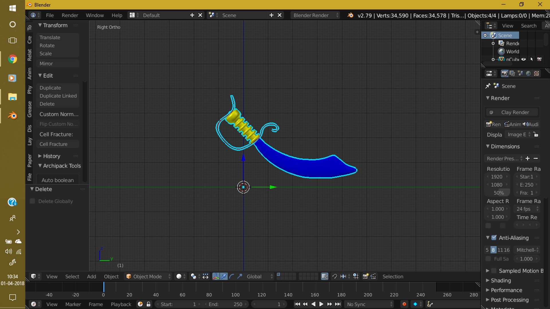 Pirate Sword 3D Model - TurboSquid 1272269