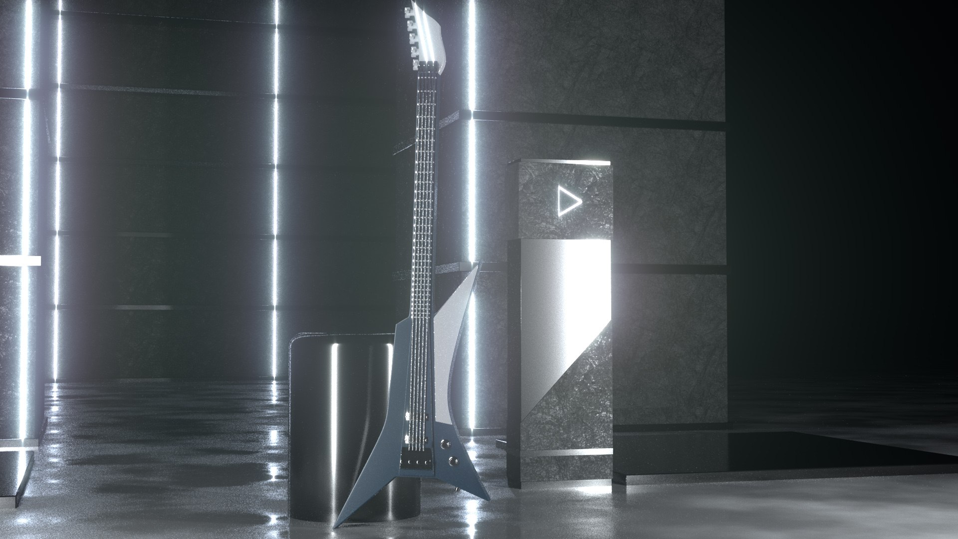 3D Futuristic Concept Bass Guitar Model - TurboSquid 2095712