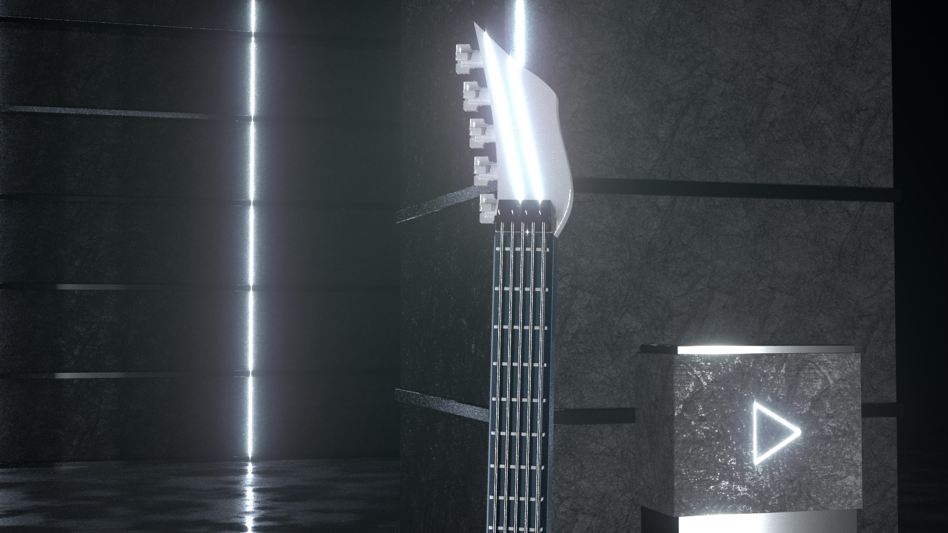3D Futuristic Concept Bass Guitar Model - TurboSquid 2095712