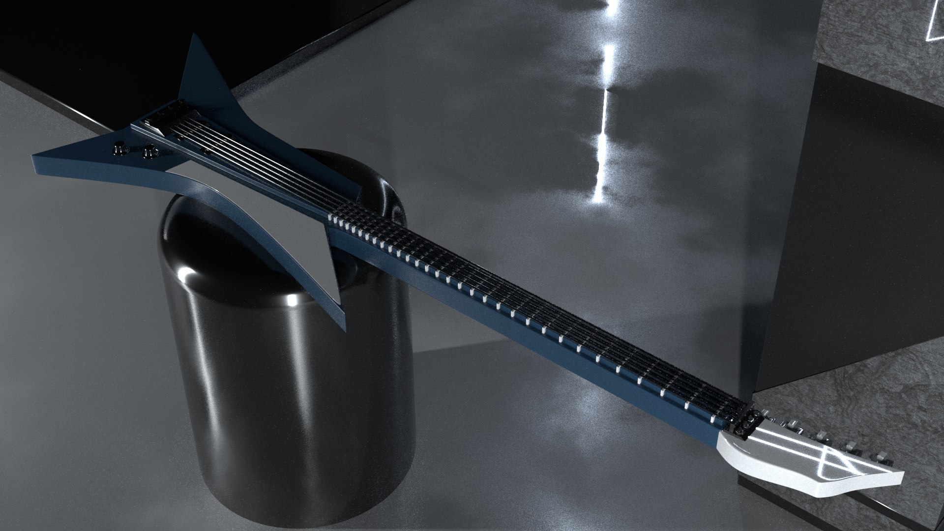 3D Futuristic Concept Bass Guitar Model - TurboSquid 2095712