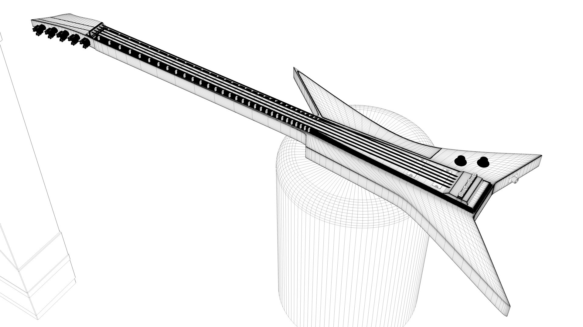 3d Futuristic Concept Bass Guitar Model Turbosquid 2095712
