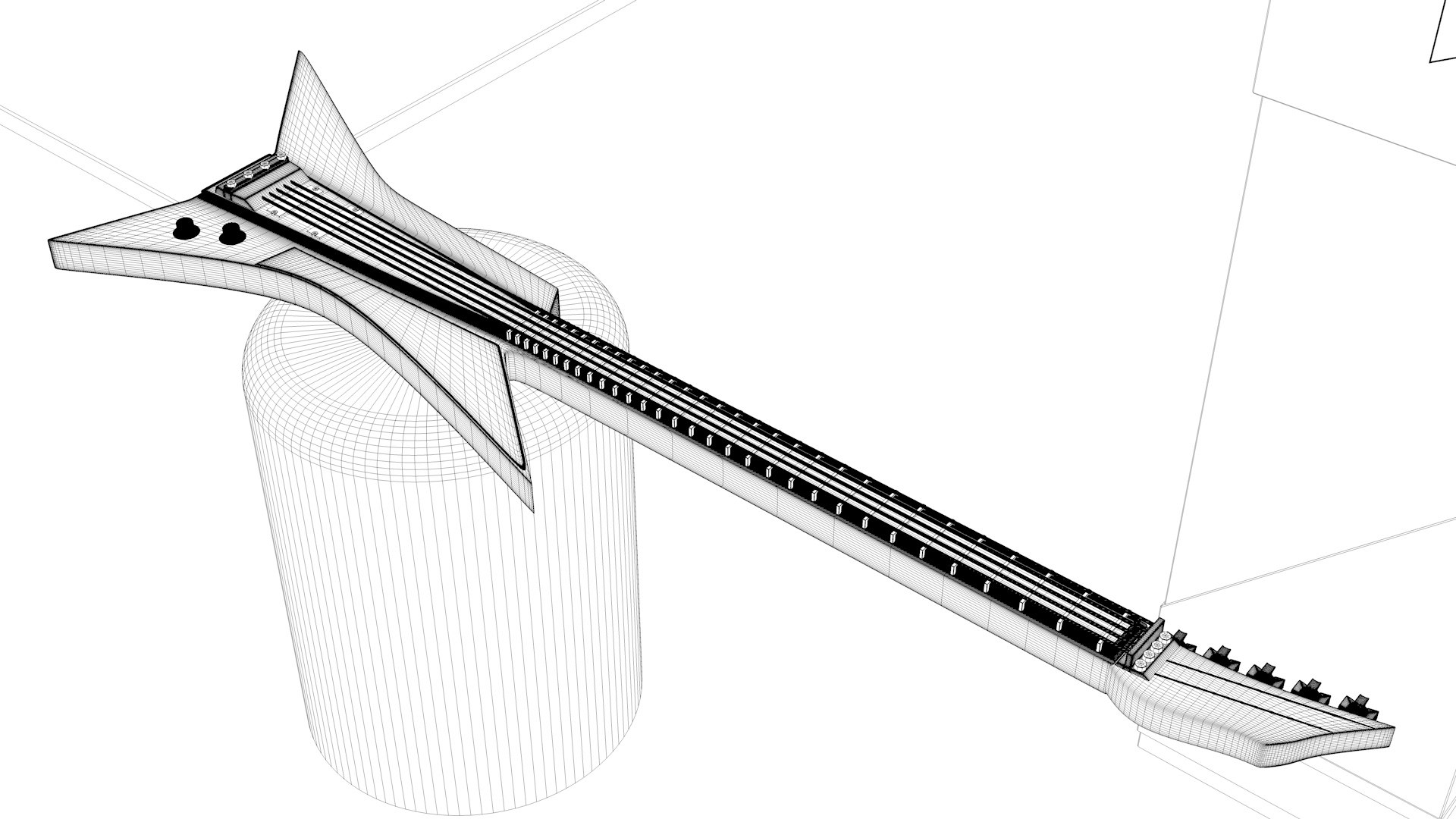 3D Futuristic Concept Bass Guitar Model - TurboSquid 2095712