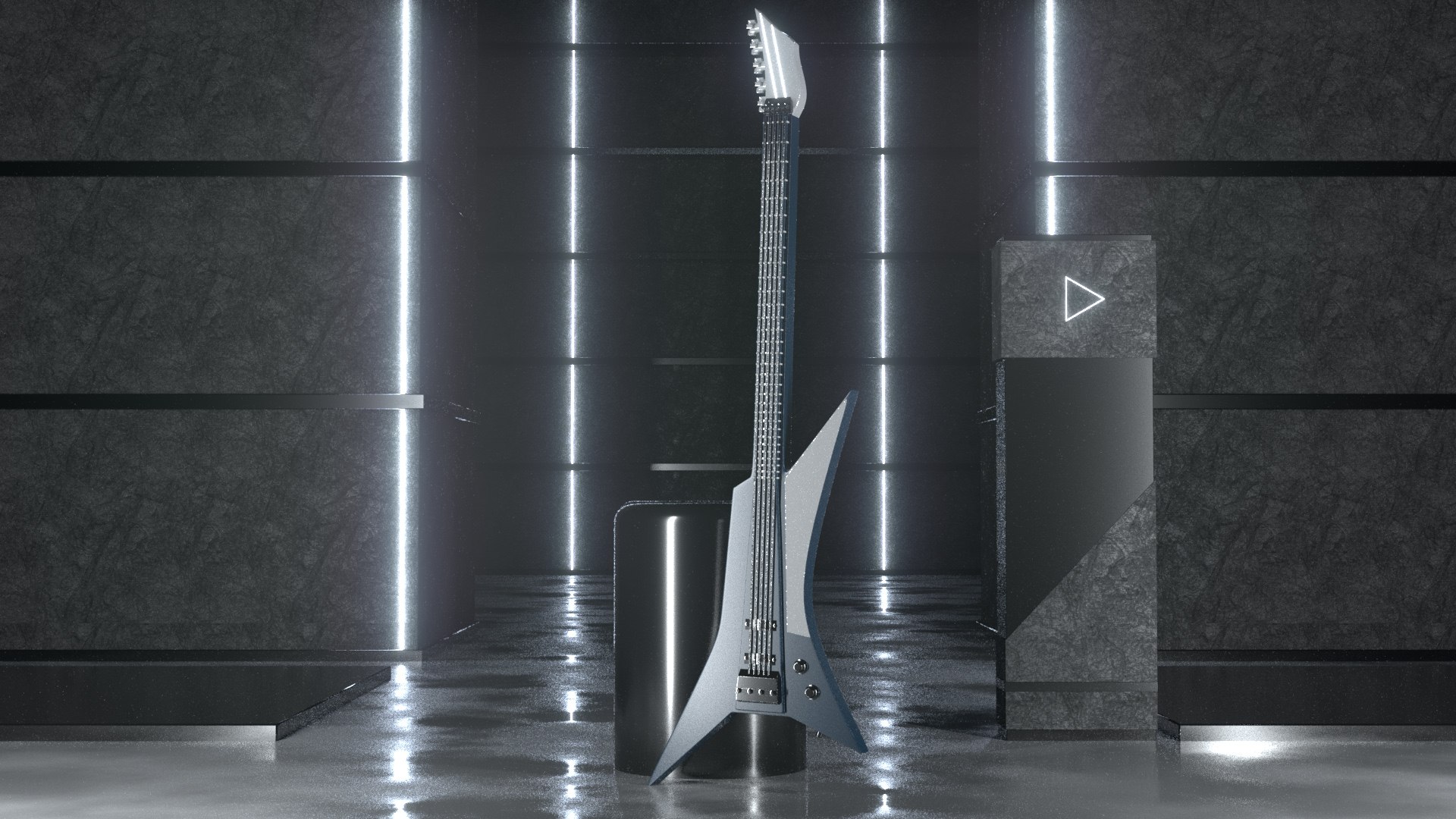 3D Futuristic Concept Bass Guitar Model - TurboSquid 2095712