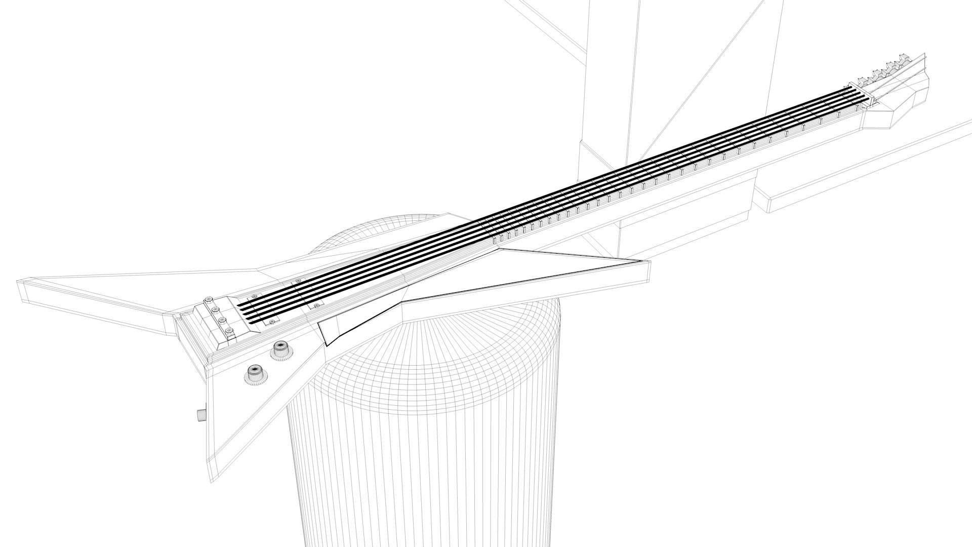 3D Futuristic Concept Bass Guitar Model - TurboSquid 2095712