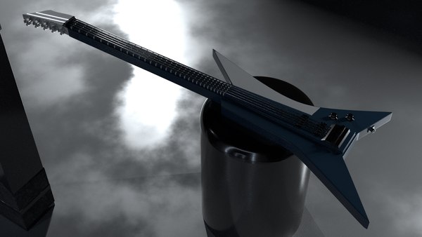 modelo 3d Futuristic Concept Bass Guitar - TurboSquid 2095712