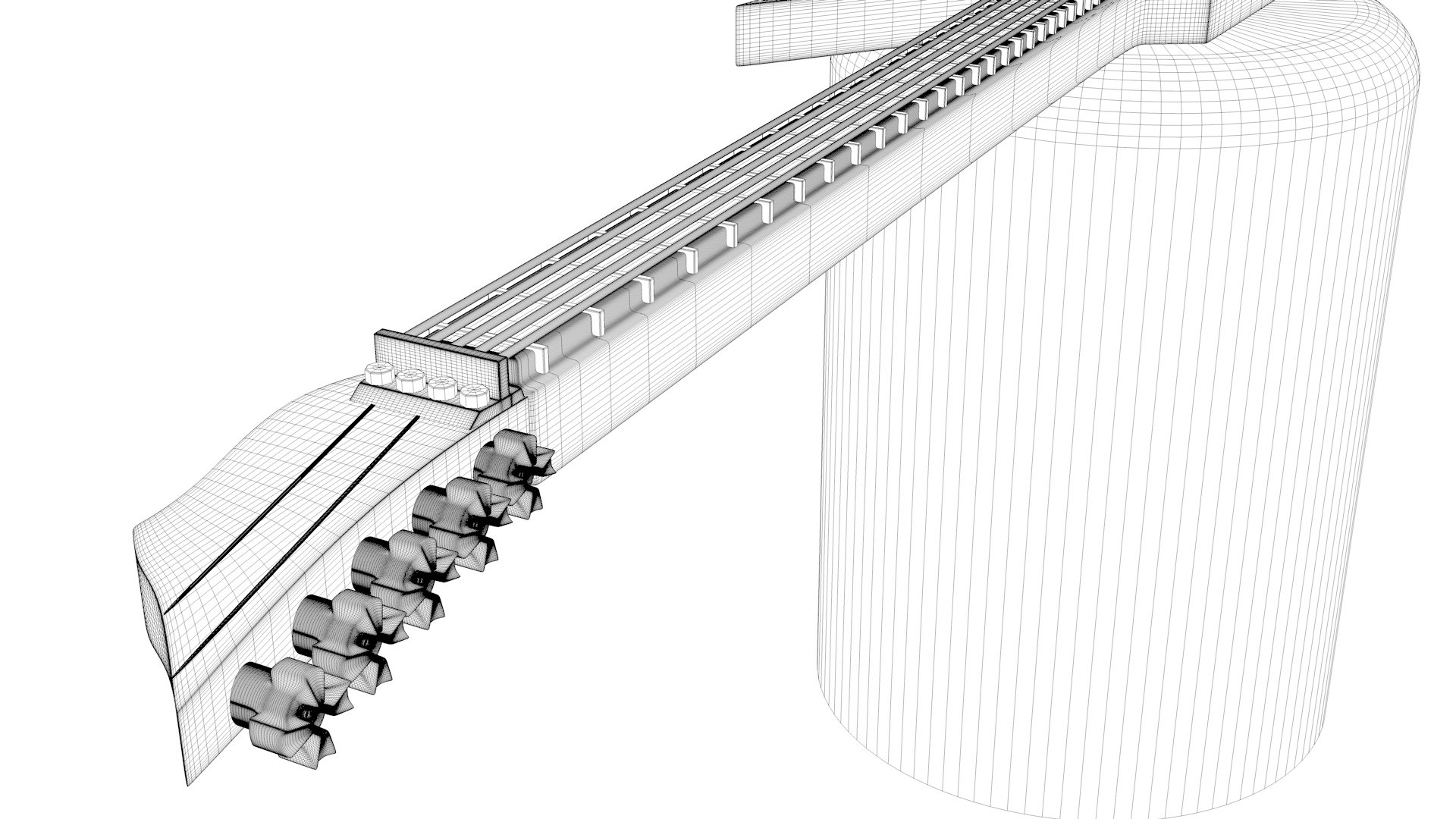 3D Futuristic Concept Bass Guitar model - TurboSquid 2095712