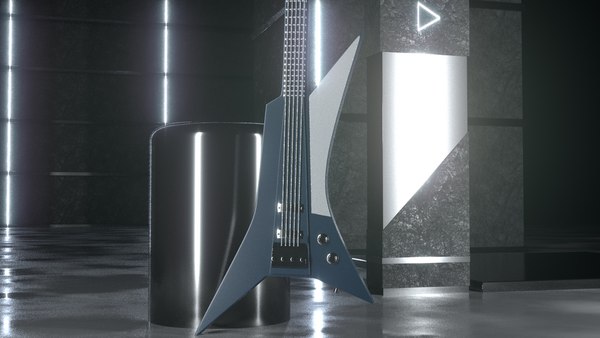 modelo 3d Futuristic Concept Bass Guitar - TurboSquid 2095712