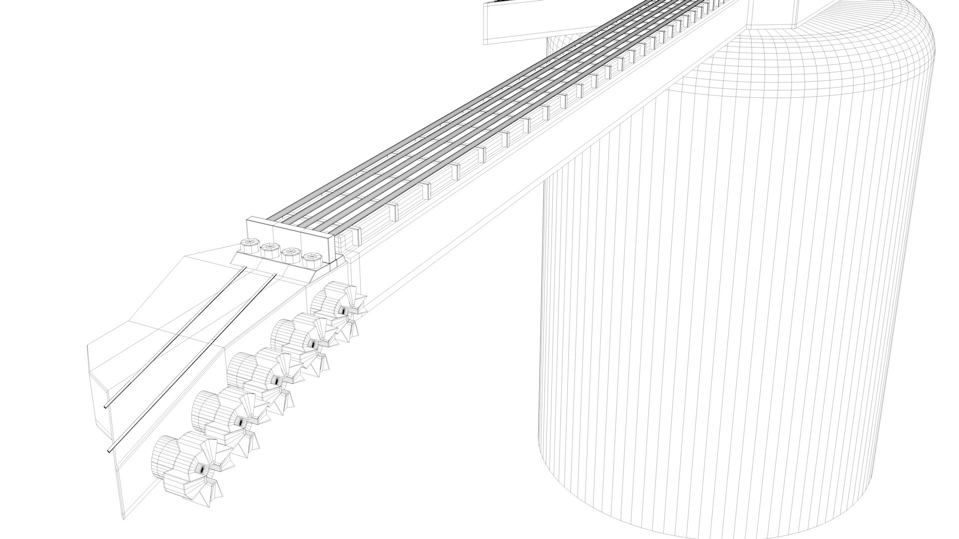 3D Futuristic Concept Bass Guitar model - TurboSquid 2095712