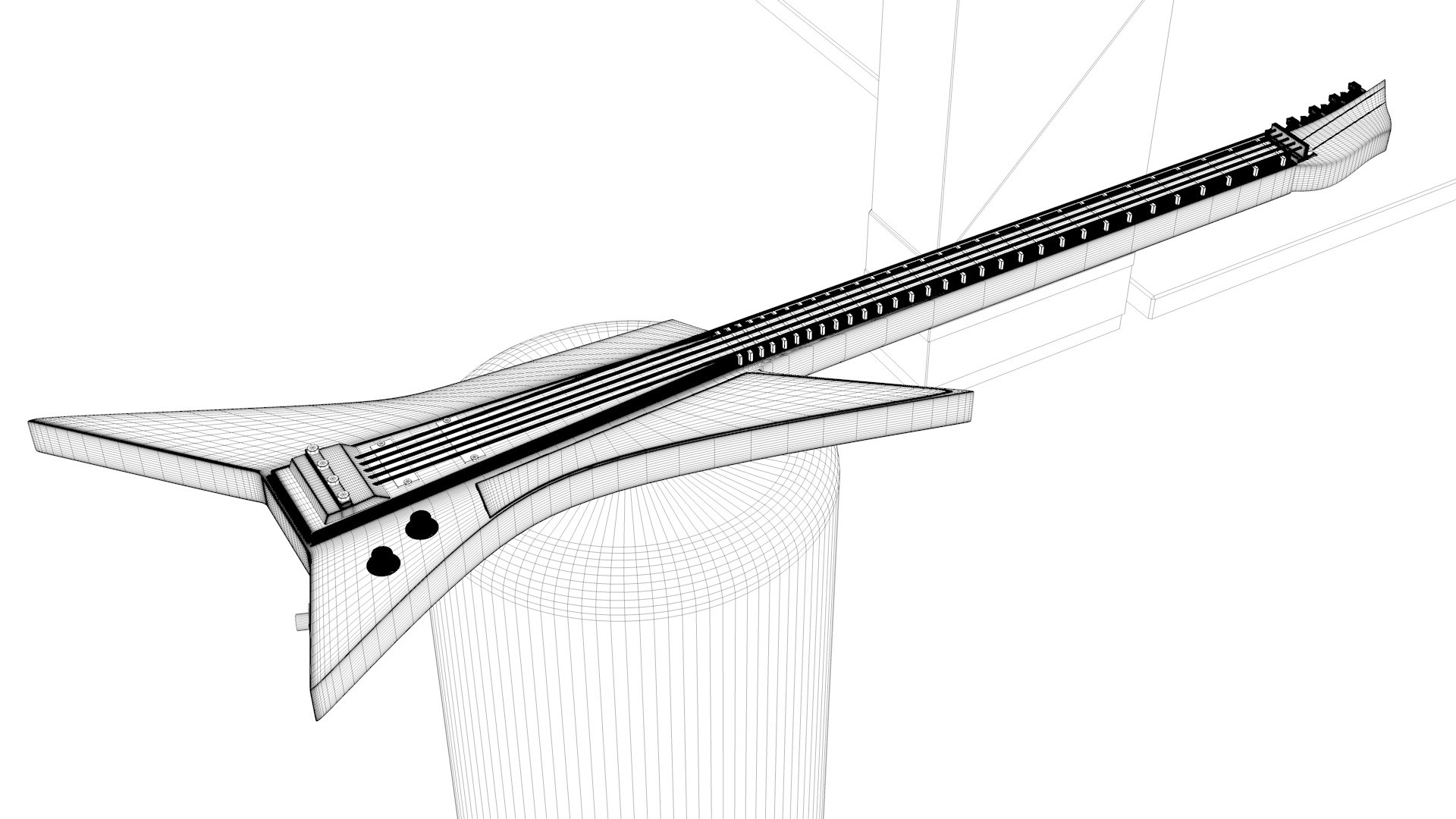 3D Futuristic Concept Bass Guitar Model - TurboSquid 2095712