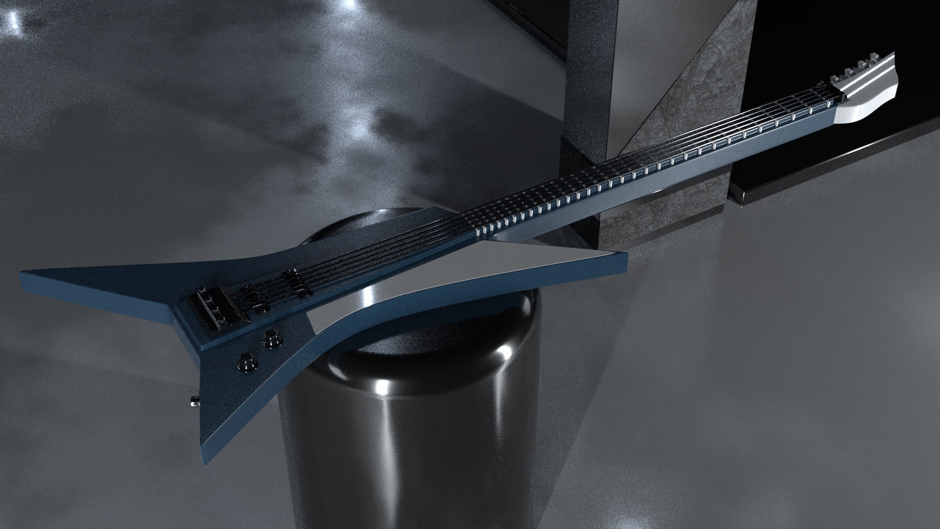 3D Futuristic Concept Bass Guitar Model - TurboSquid 2095712