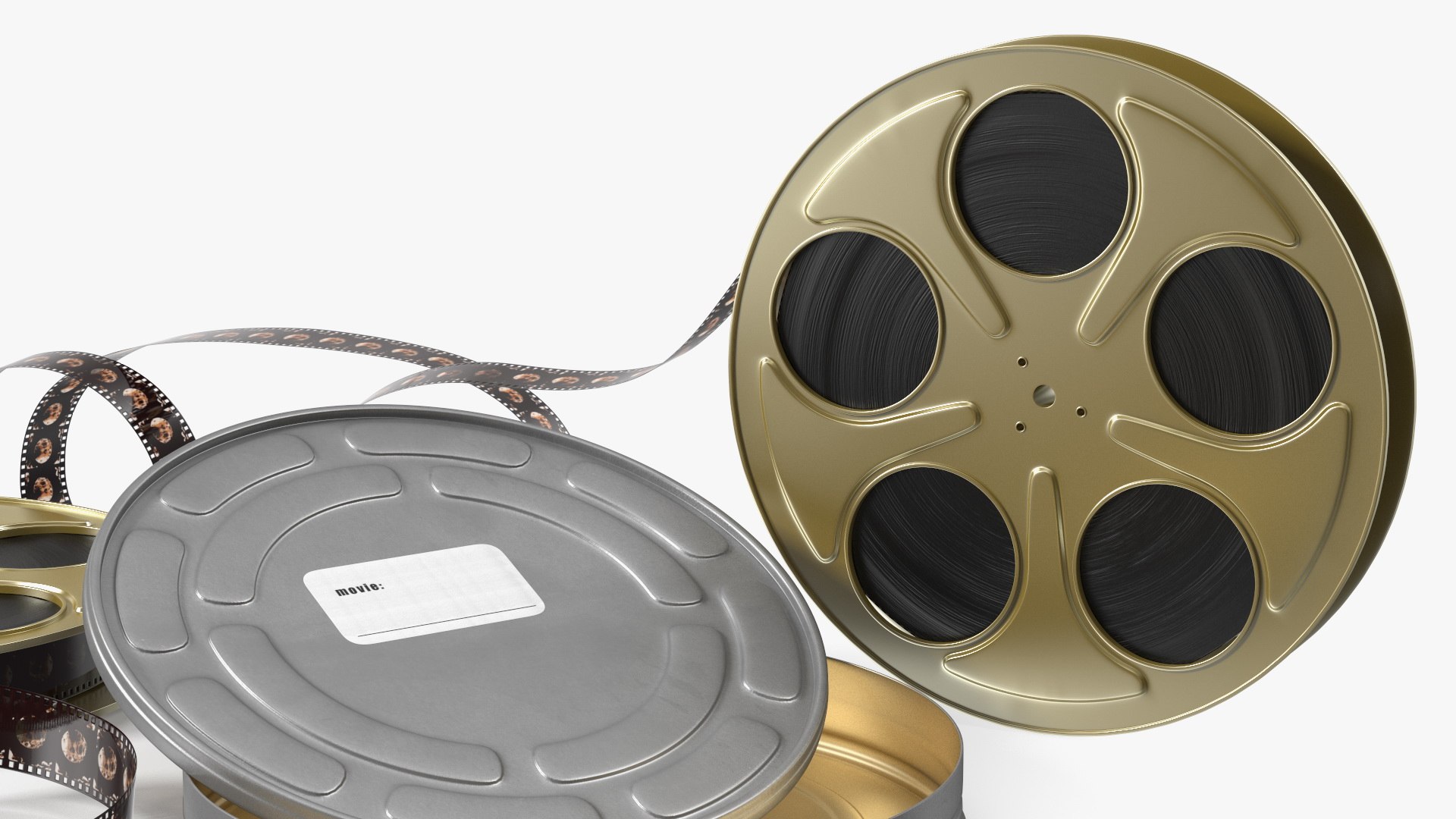 3D model Film Reels and Box - TurboSquid 2121876