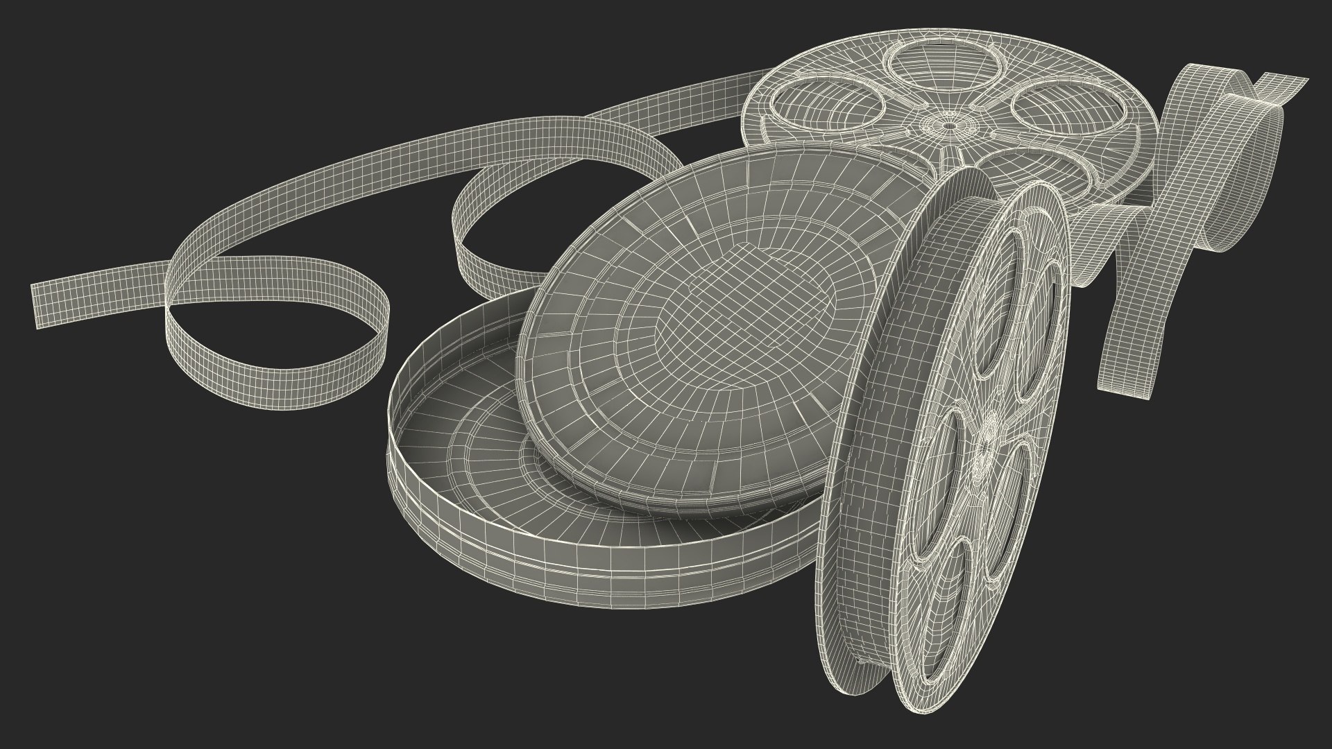 3D model Film Reels and Box - TurboSquid 2121876