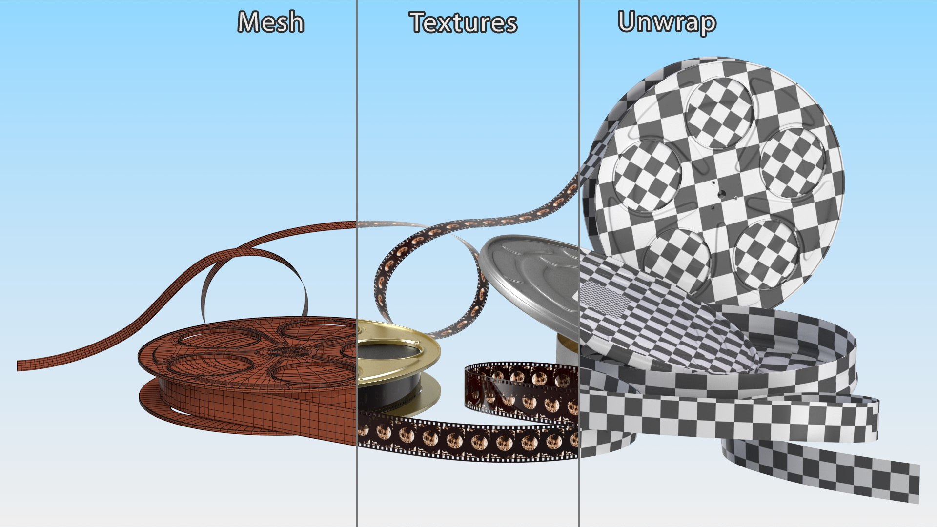 3D model Film Reels and Box - TurboSquid 2121876