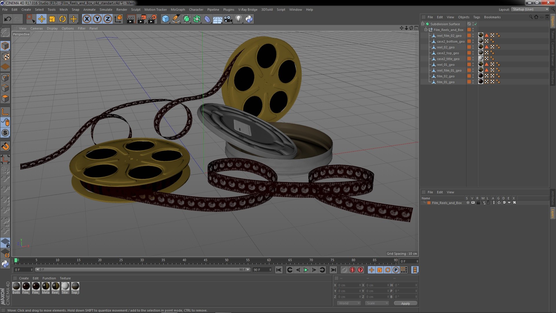 3D model Film Reels and Box - TurboSquid 2121876