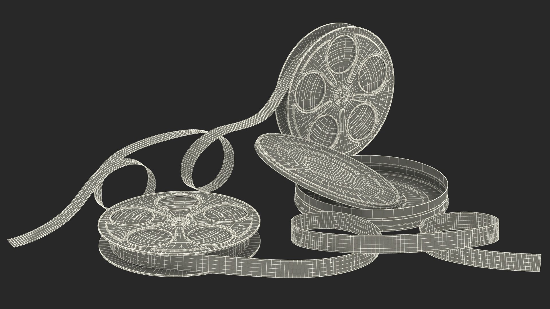 3D model Film Reels and Box - TurboSquid 2121876