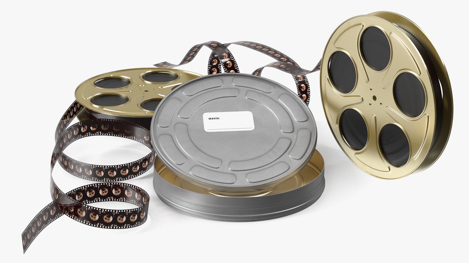 3D model Film Reels and Box - TurboSquid 2121876