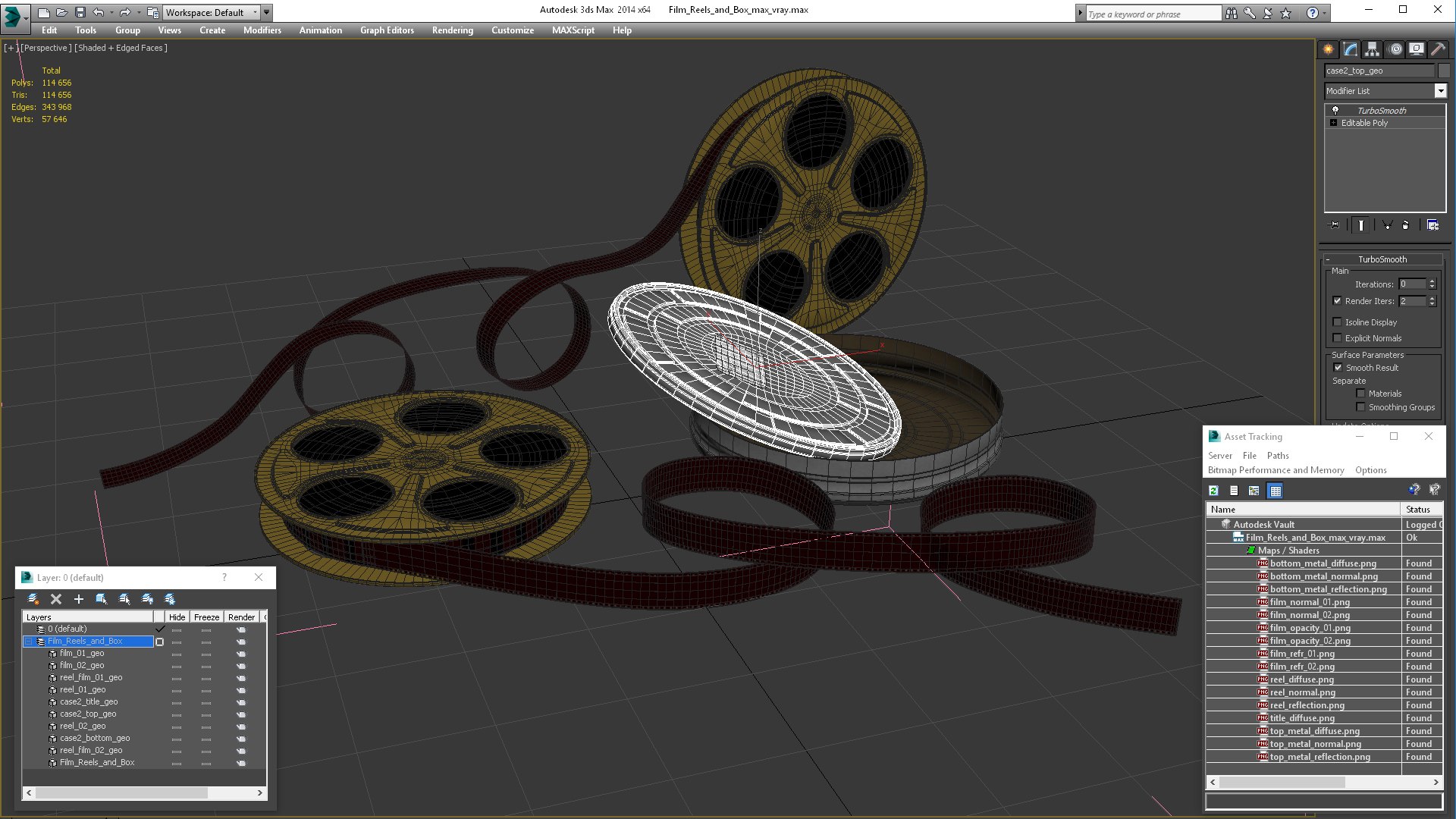 3D model Film Reels and Box - TurboSquid 2121876