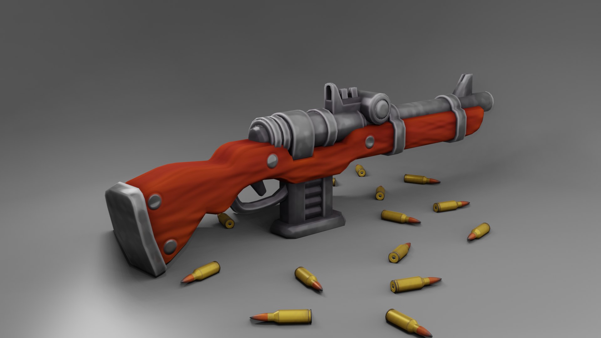3D Model Stylized Rifle Game Ready - TurboSquid 2164664