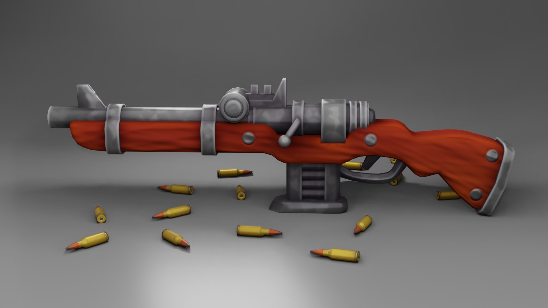 3D Model Stylized Rifle Game Ready - TurboSquid 2164664